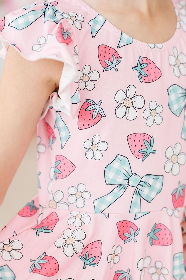 Berry Picnic S/S Twirl Leotard | Mila & Rose