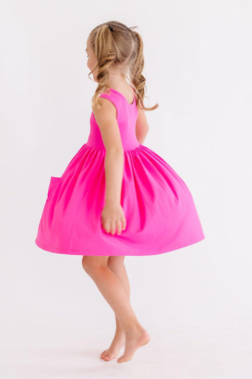 Periwinkle S/S Pocket Twirl Dress | Mila & Rose