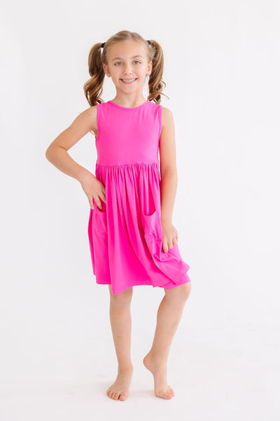 Periwinkle S/S Pocket Twirl Dress | Mila & Rose