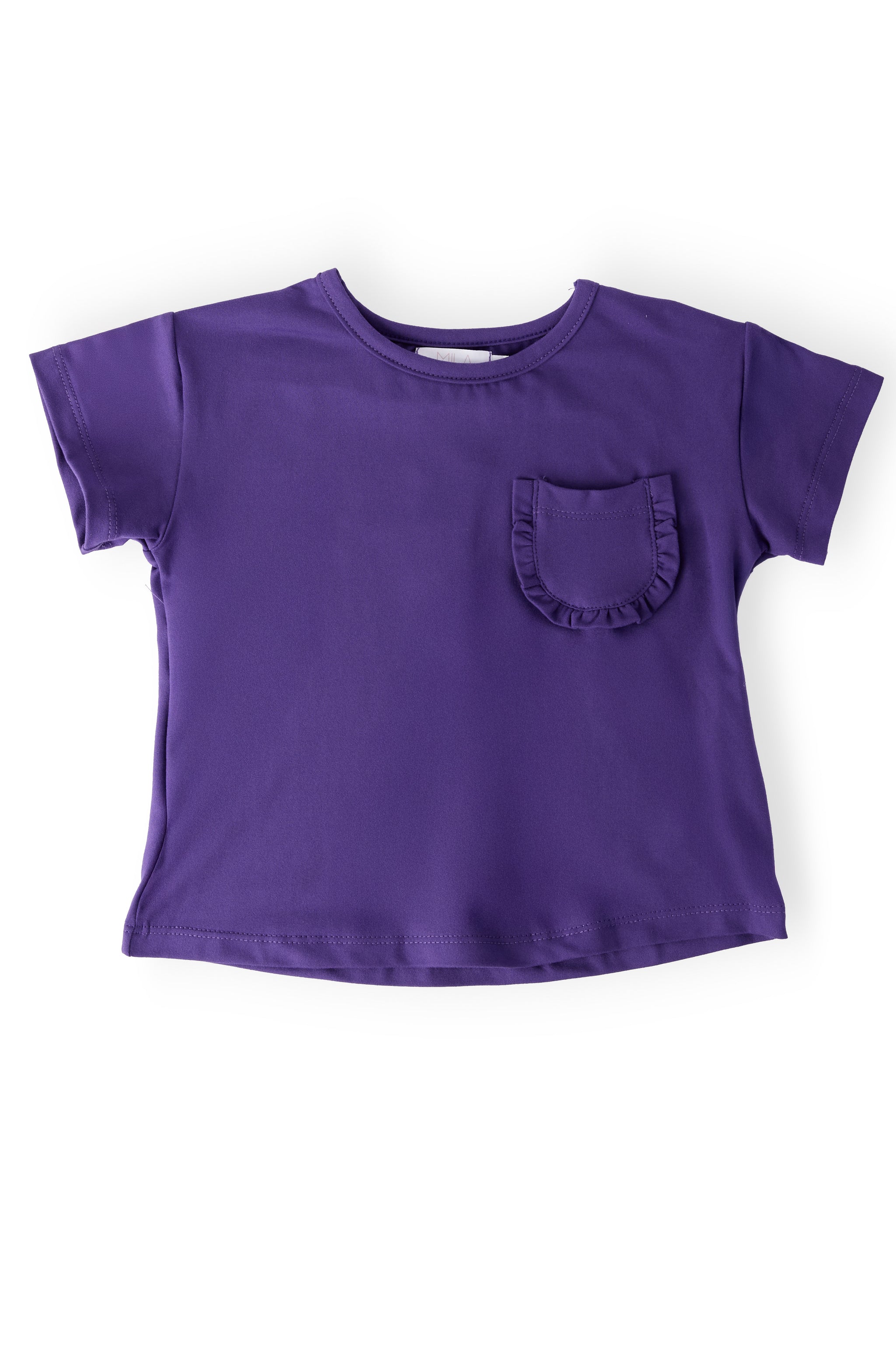 Purple Ruffle Pocket Tee | Mila & Rose