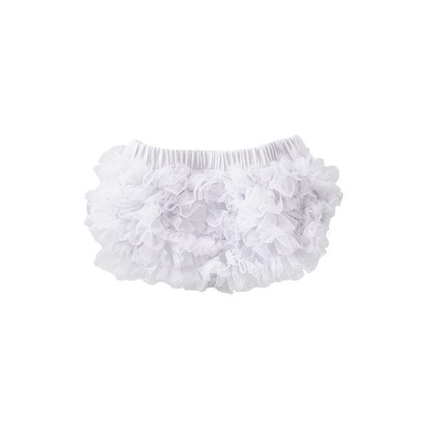 White Ruffle Bum Bloomer | Mila & Rose